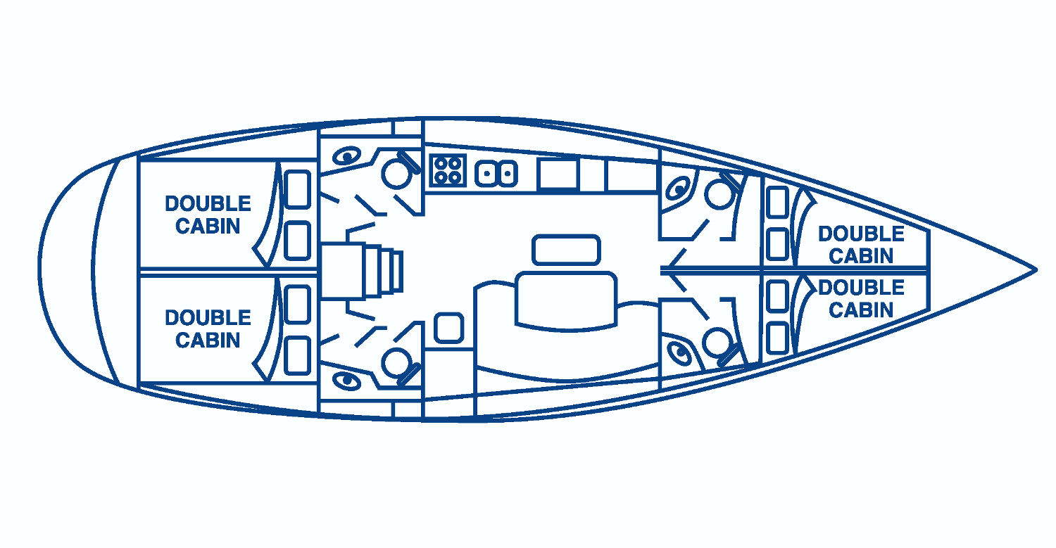 Jeanneau-49i-layout-diagram - Whitsunday Escape