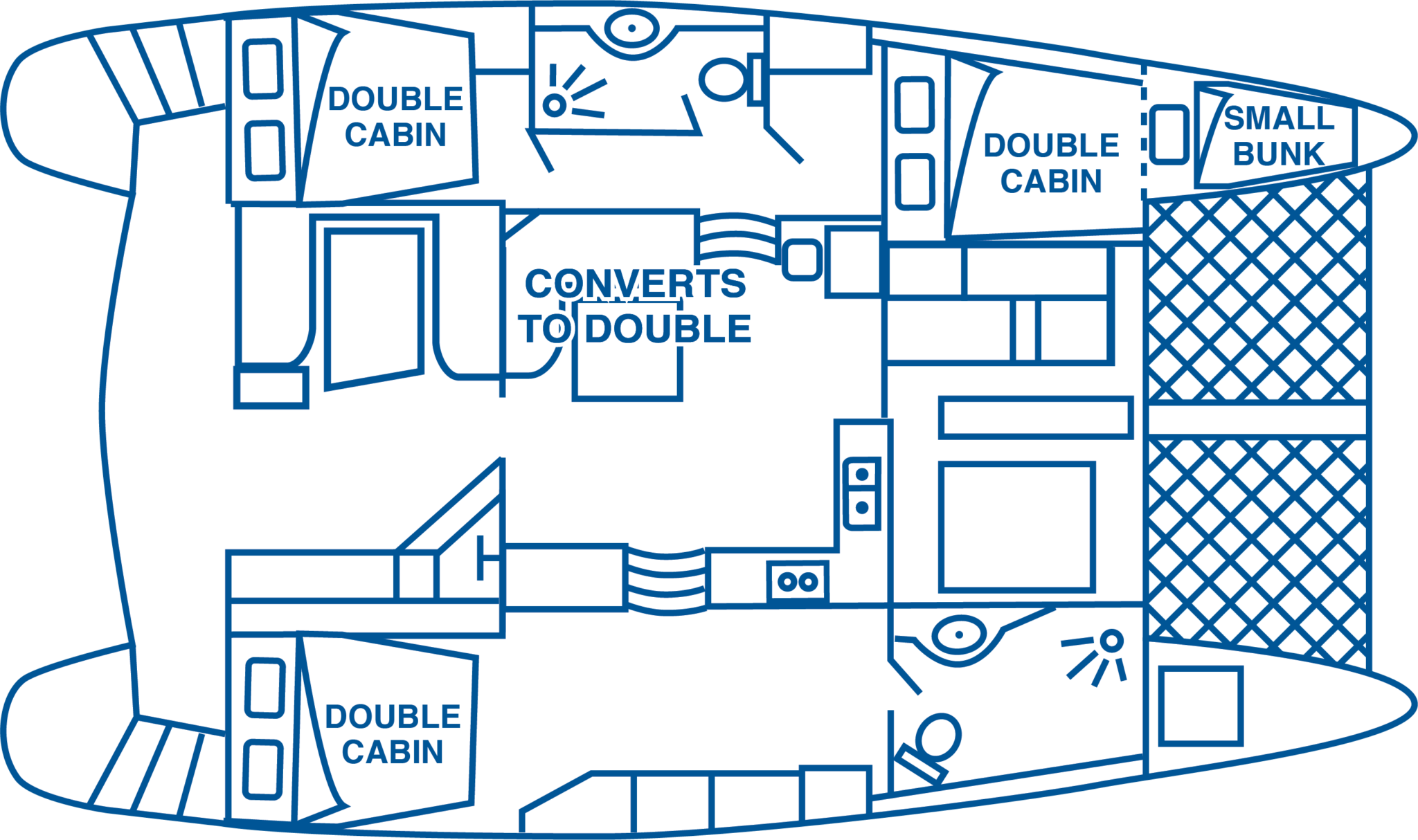 Leopard 40.3 layout - Whitsunday Escape