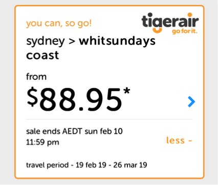 Tiger sale - Whitsunday Escape™