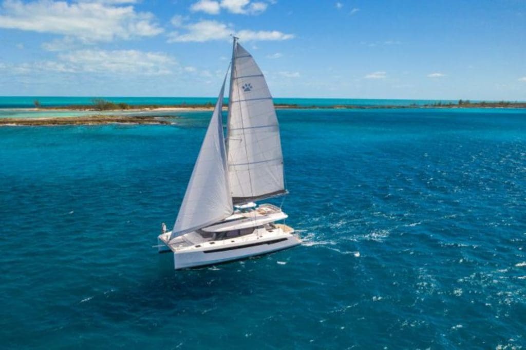Leopard 50 Sailing Catamaran On Water Sailing - Whitsunday Escape